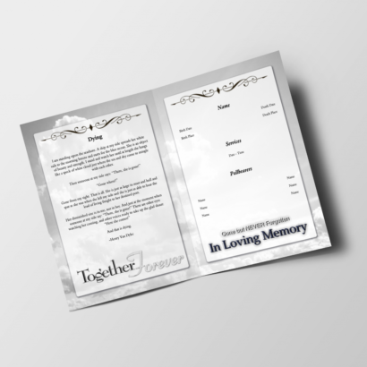 Clouds Tabloid Funeral Program Template Archives - Funeral Pamphlet Site