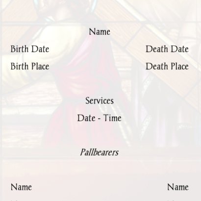 Christian Funeral Program Template Archives - Funeral Pamphlet Site