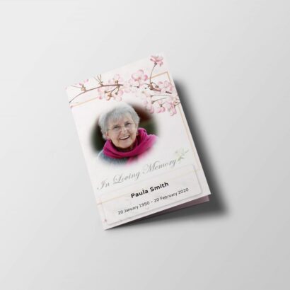 Simply Floral Funeral Program Template Archives - Funeral Pamphlet Site